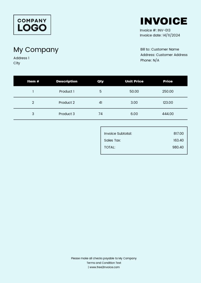 Free Invoice Software - Free2Invoice
